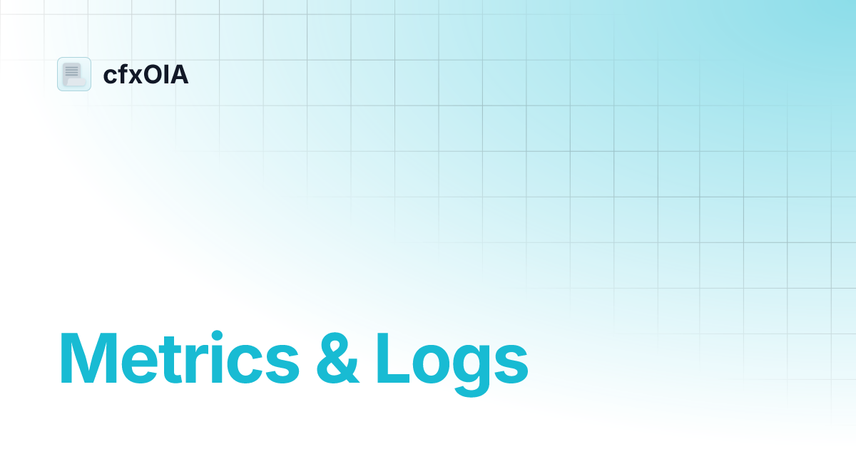 Metrics & Logs | cfxOIA