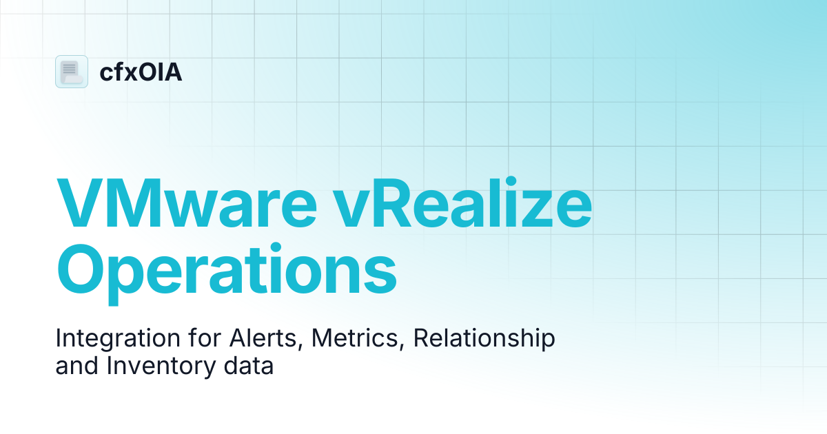 VMware vRealize Operations | cfxOIA
