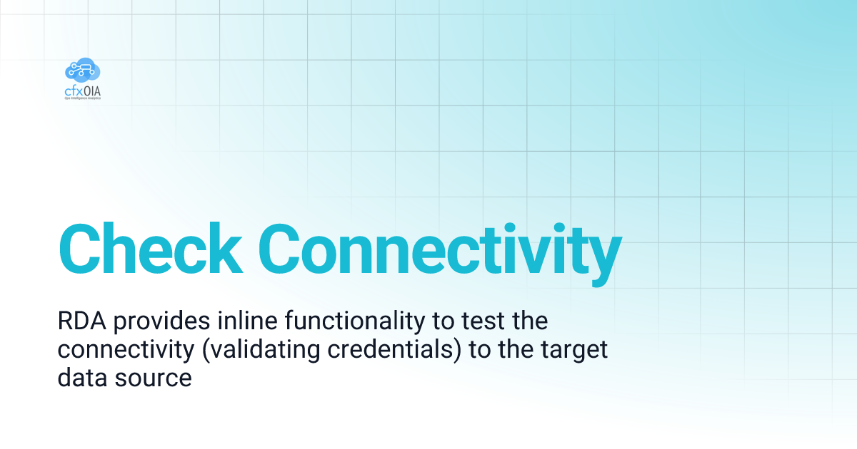 Check Connectivity | cfxOIA